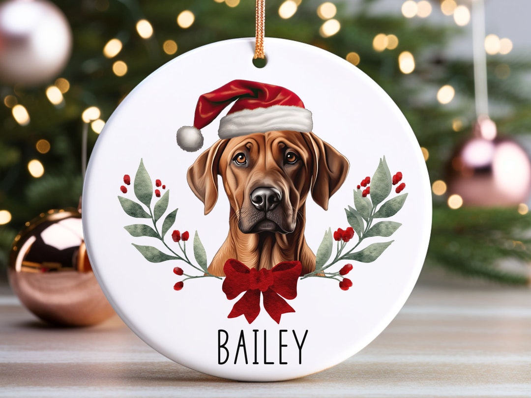 Personalized Rhodesian Ridgeback Christmas Ornament 2023, Custom Dog ...