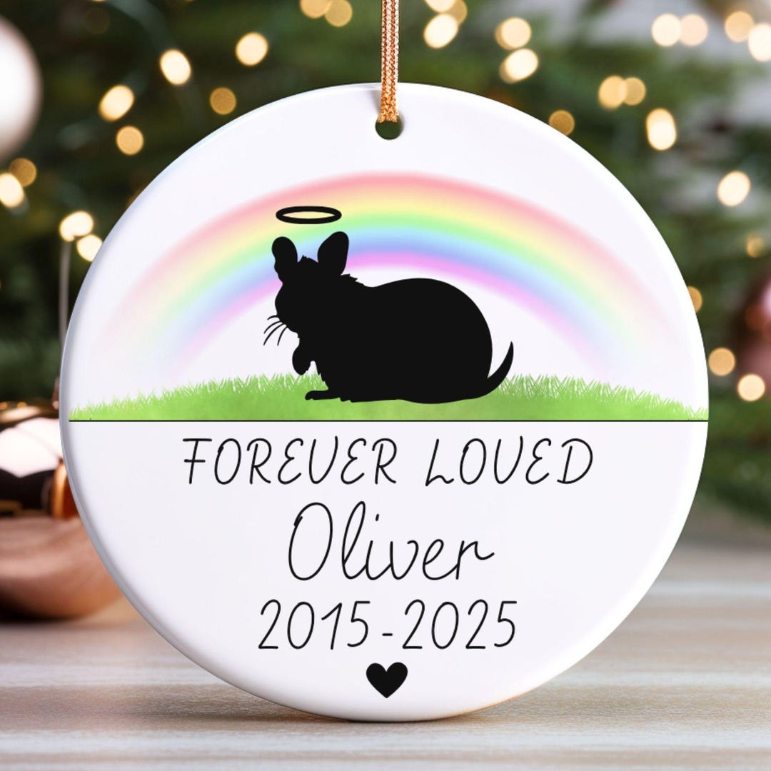 Custom Chinchilla Memorial Ornament, Chinchilla Ornament, Chinchilla ...