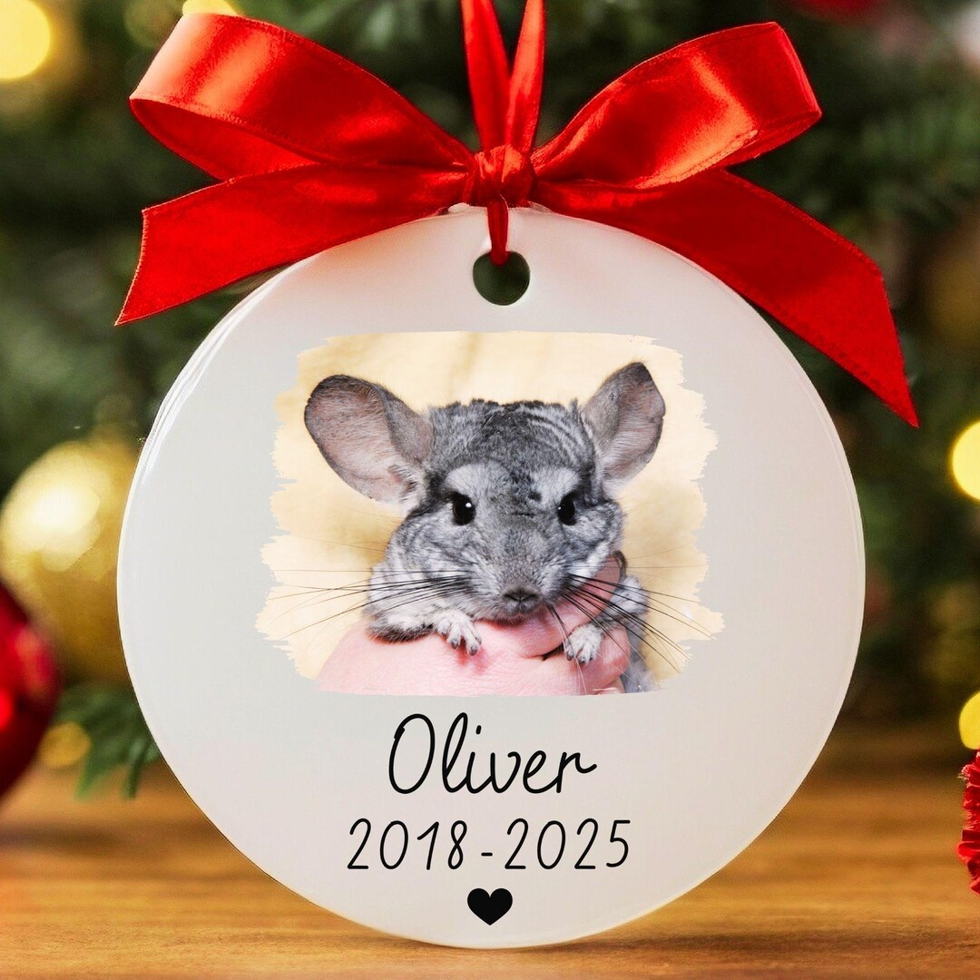 Custom Chinchilla Memorial Ornament, Chinchilla Ornament, Chinchilla ...