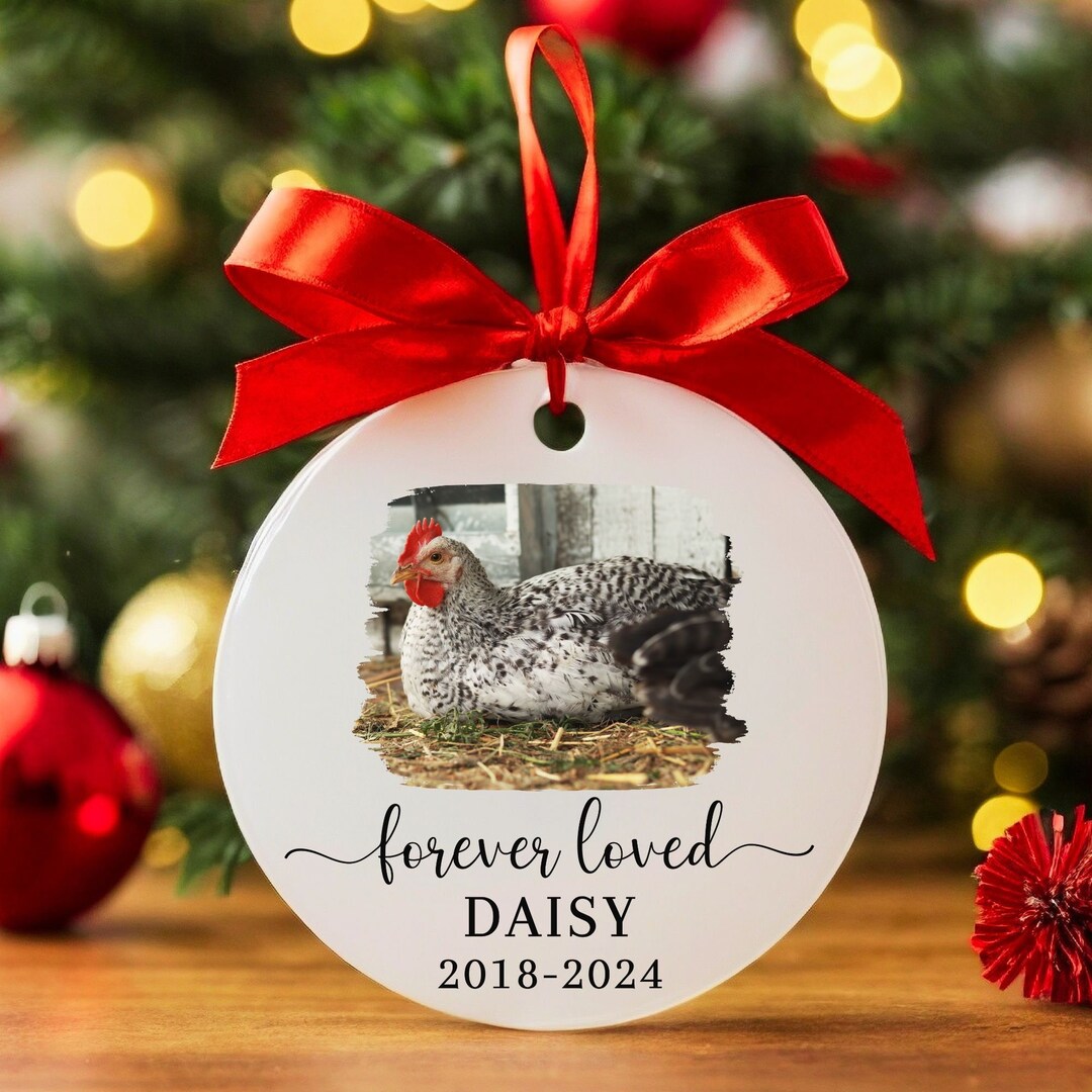 Custom Chicken Memorial Ornament, Chicken Memorial Gift, Bird Memorial ...