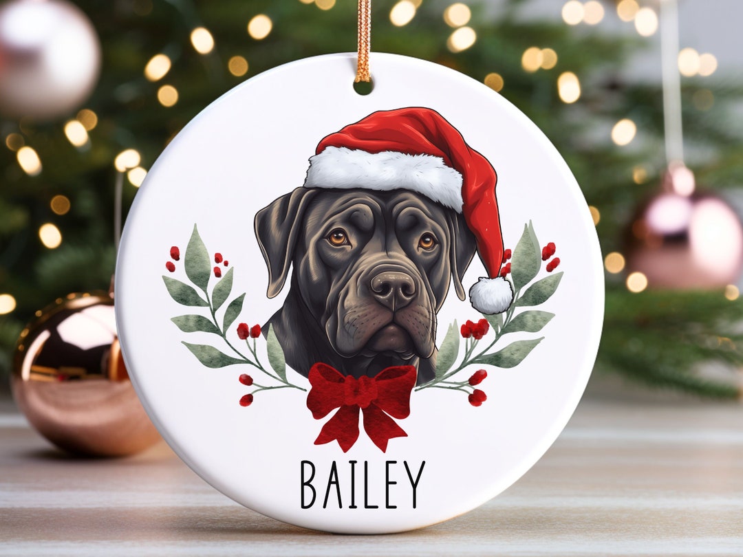 Personalized Cane Corso Christmas Ornament, Custom Dog Keepsake, New ...