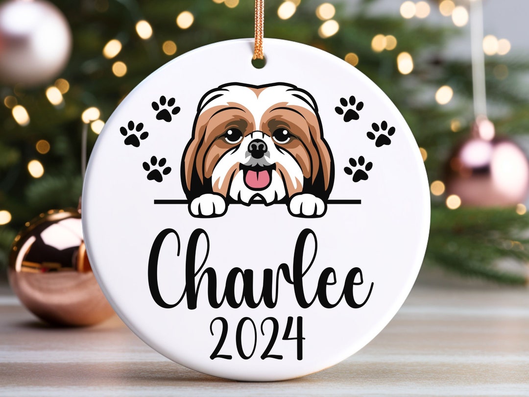 Custom Shih Tzu Ornament, Personalized Shih Tzu, Custom Dog Keepsake ...