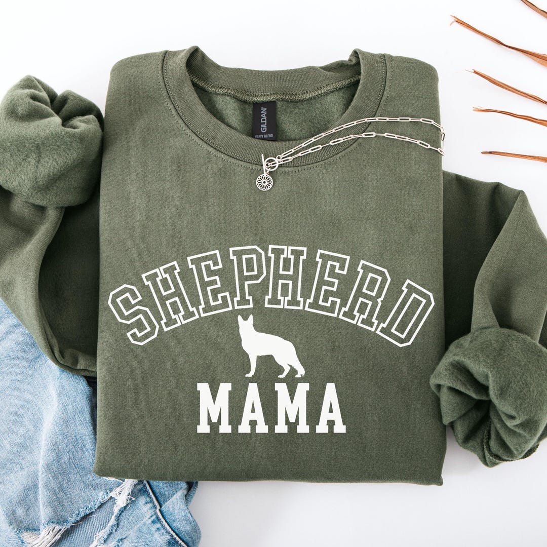 German Shepherd Mama Sweatshirt, German Shepherd Crewneck Sweater, Dog ...