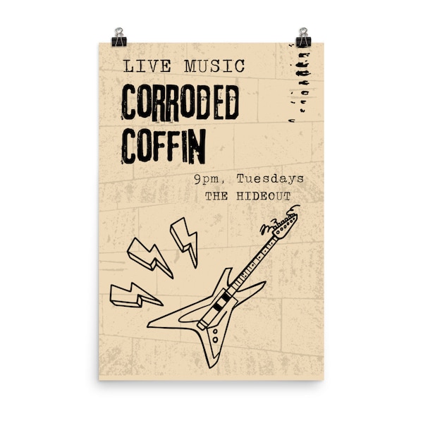 Corroded Coffin Poster - Etsy