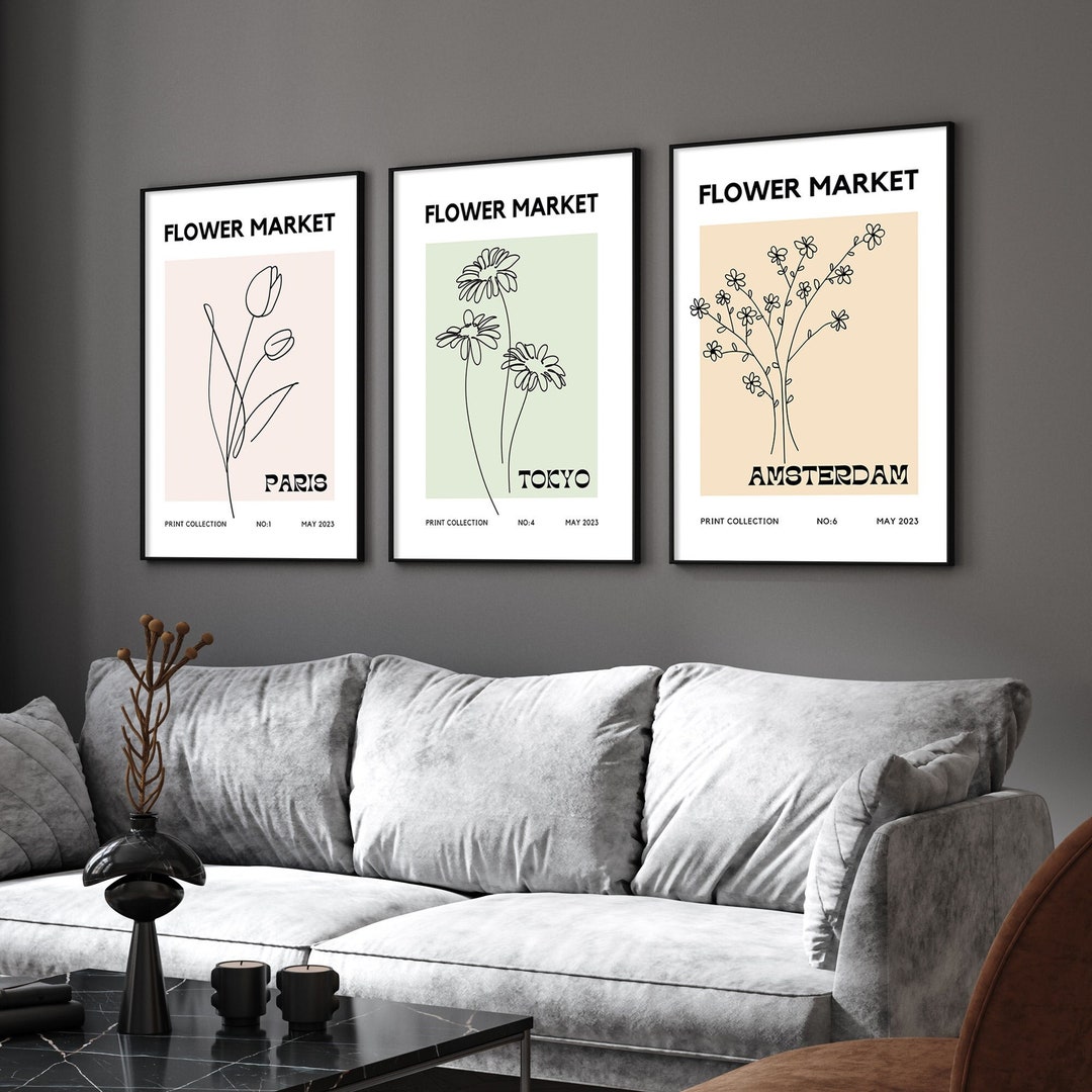 Flower Market Set of 6, Gallery Wall Set, Flower Market Print ...