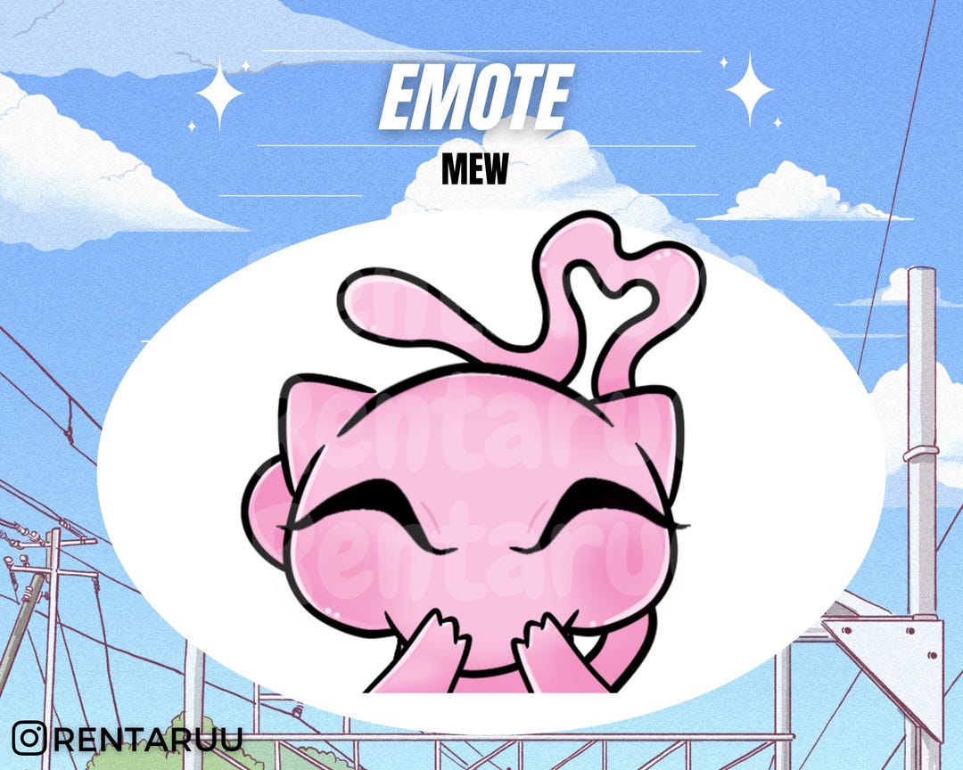 Cute Mew/shiny Mew Emote for Twitch/discord - Etsy
