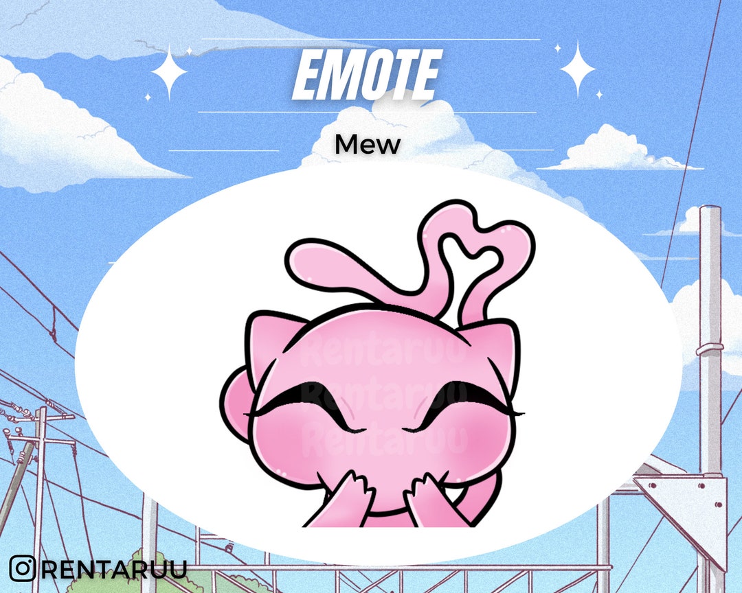 Cute Mew/shiny Mew Emote for Twitch/discord - Etsy
