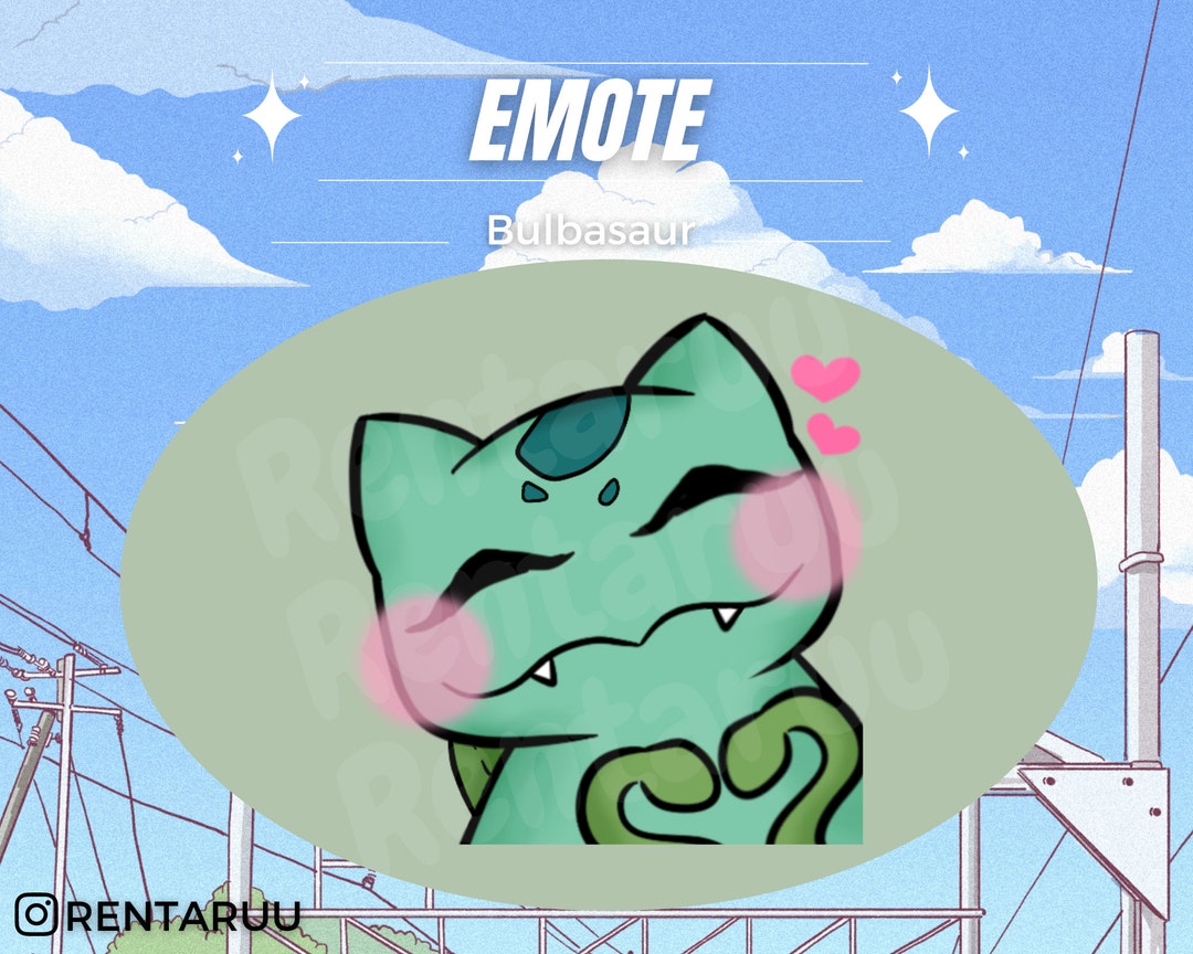 Cute Bulbasaur Emote for Twitch/discord - Etsy