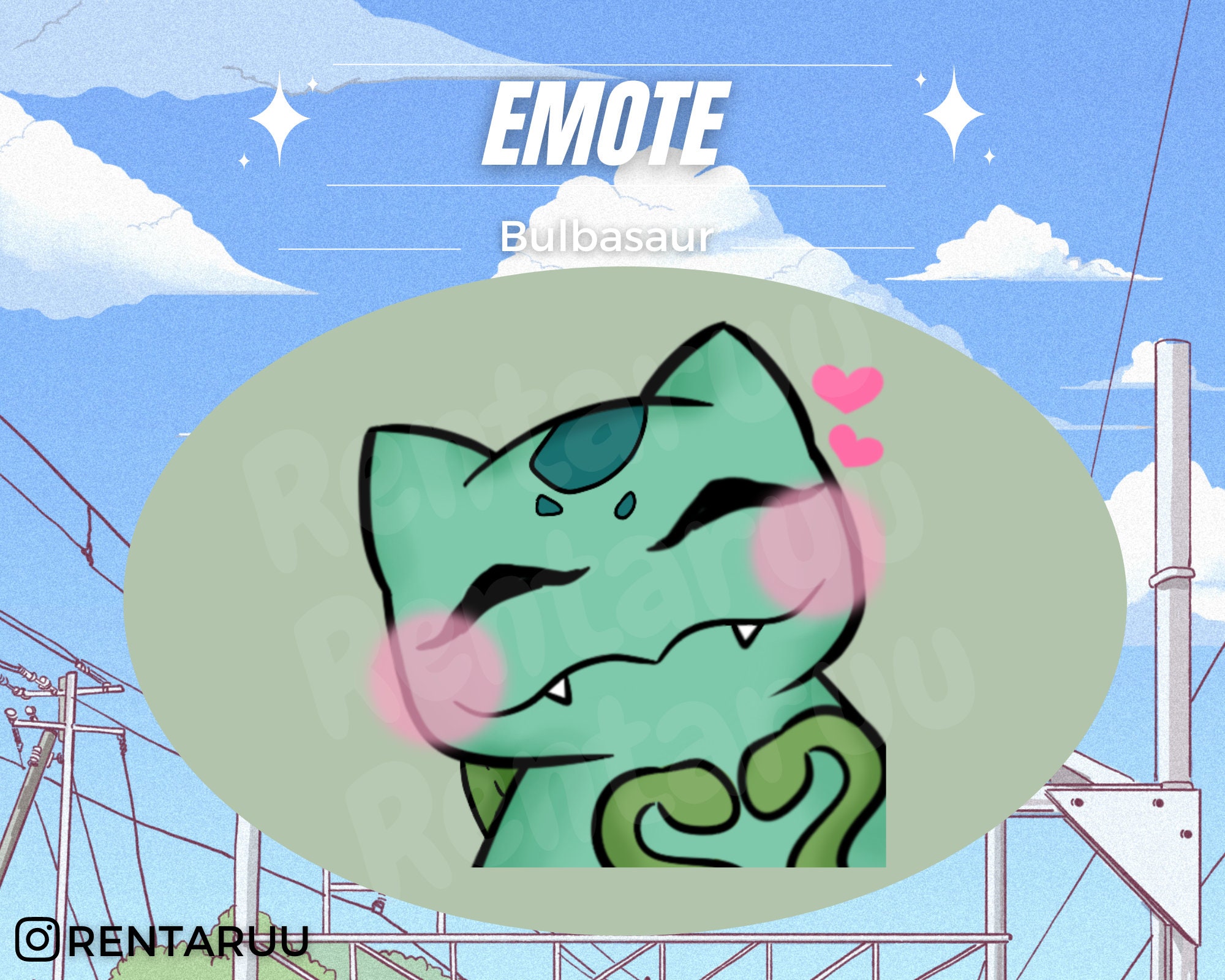 Cute Bulbasaur Emote for Twitch/discord - Etsy