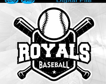 Royals Baseball Svg - Etsy
