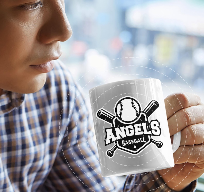 Angels Baseball Svg - Etsy