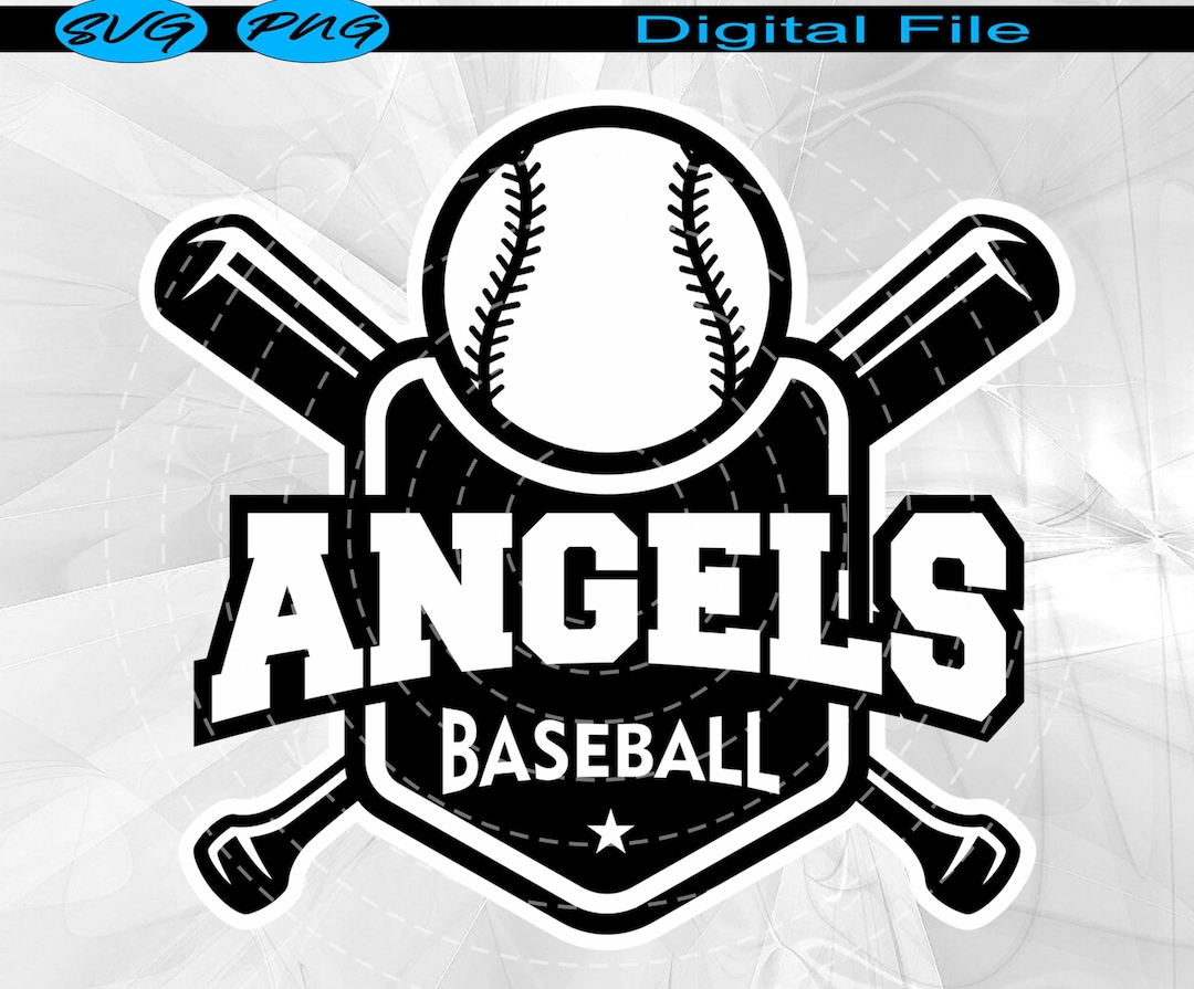 Angels Baseball Svg - Etsy