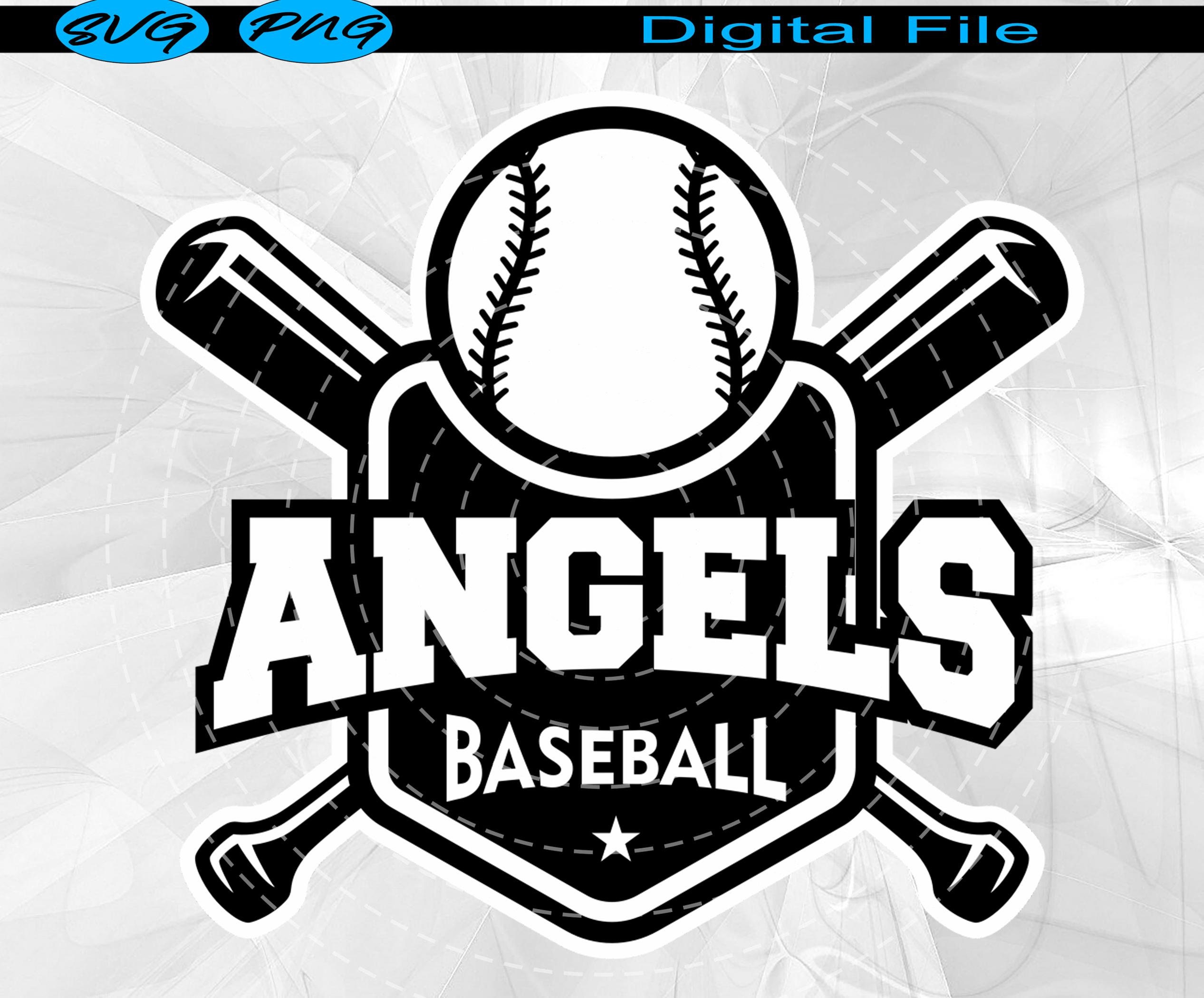 Angels Baseball Svg - Etsy