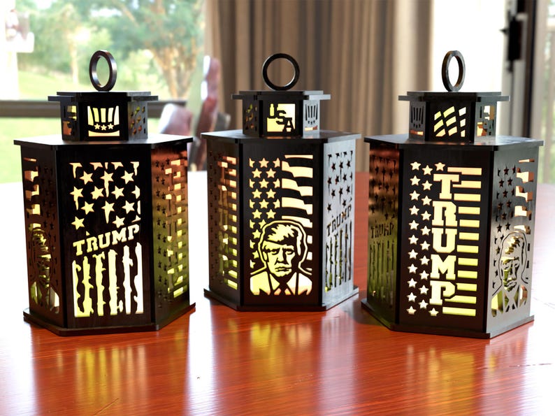 TRUMP Lamp Decoration Svg, TRUMP 2024 Decoration Laser Cut Svg - Etsy