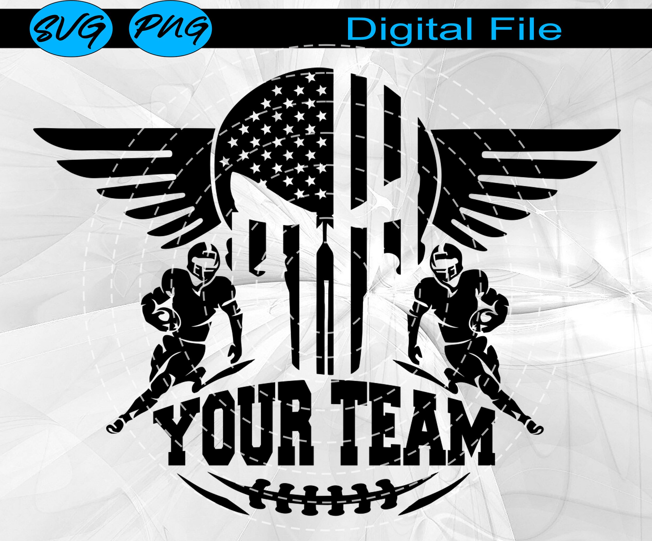 Custom Football SVG - Etsy