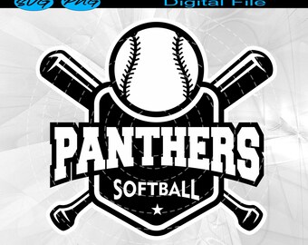 Panthers Softball Digital Download .PNG .SVG Circuit Ready Sublimation ...