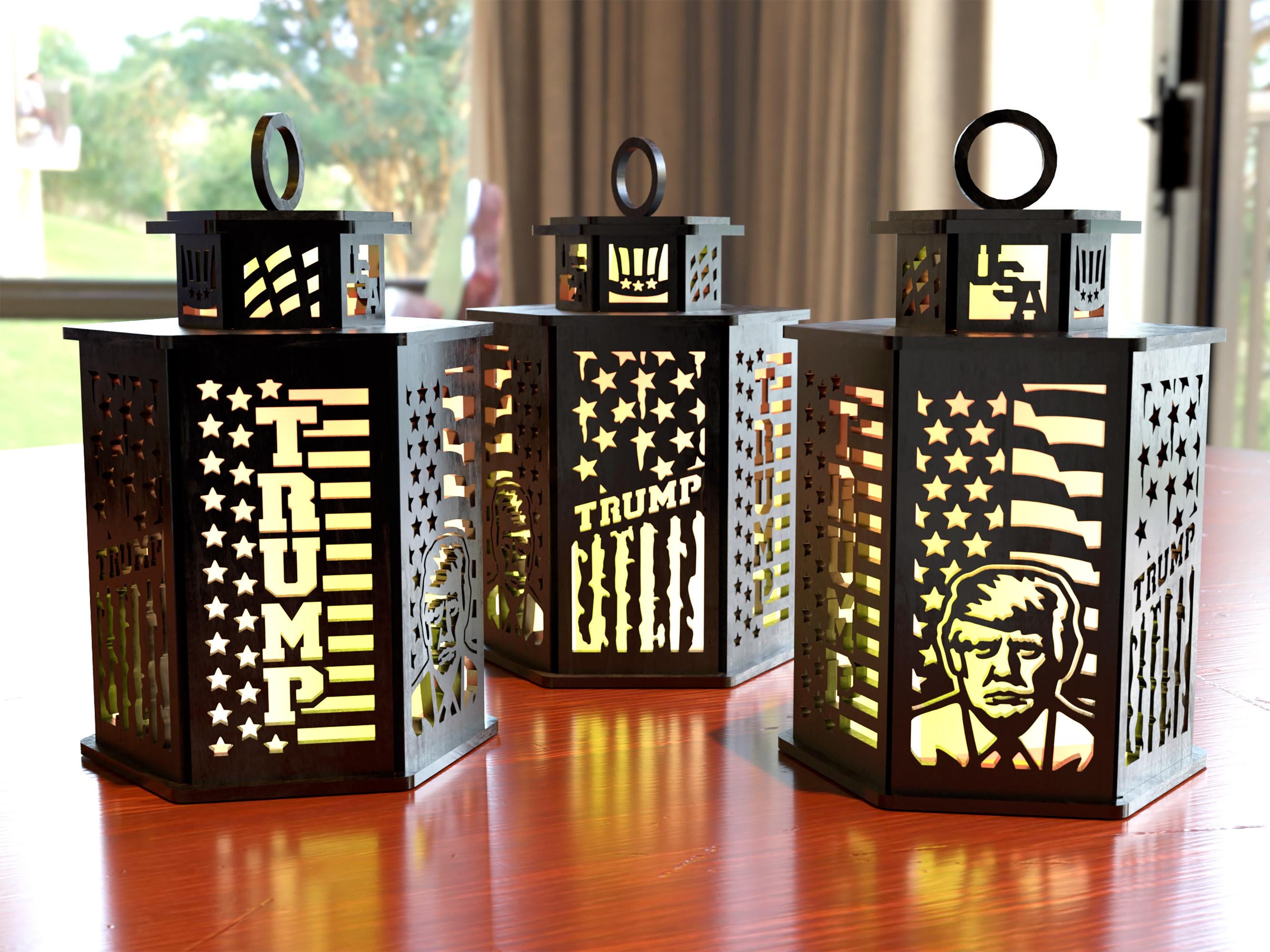 TRUMP Lamp Decoration Svg, TRUMP 2024 Decoration Laser Cut Svg - Etsy