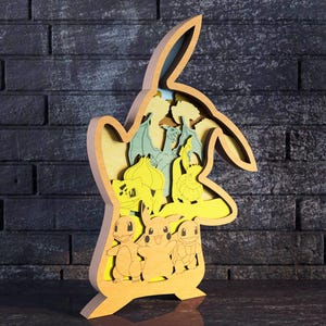 Pika Svg Laser Cut Files - 7 Layer Art Piece for Multi-layer - Etsy