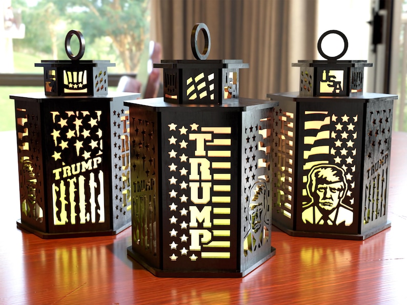 TRUMP Lamp Decoration Svg, TRUMP 2024 Decoration Laser Cut Svg - Etsy