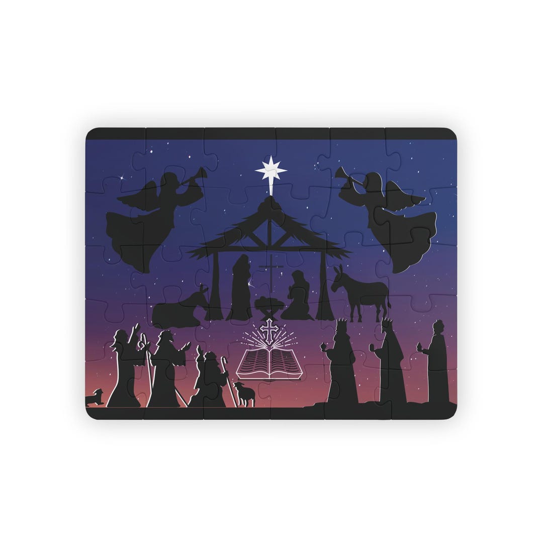 Nativity Jigsaw Puzzle: 30-piece Christmas Scene Kid's Puzzle - Etsy