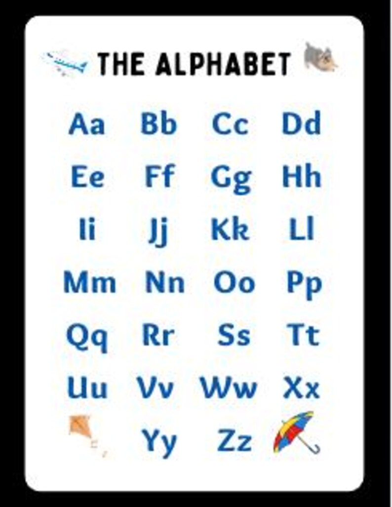Basic Educational Printables Alphabet and Numbers 8.5 X 11" - Etsy