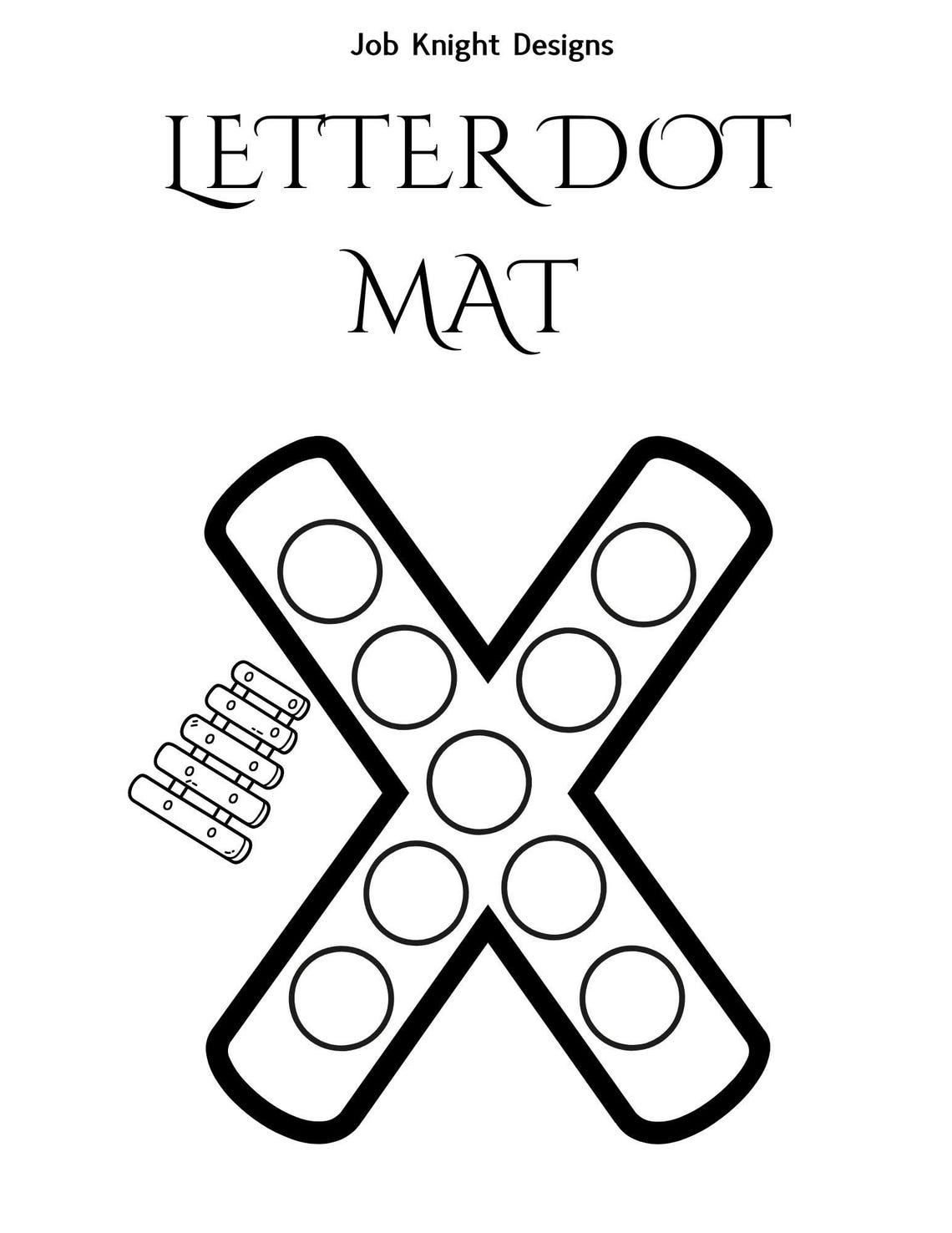 Digital Dot Mat Alphabet Coloring Book | Printable Capital Letter ...