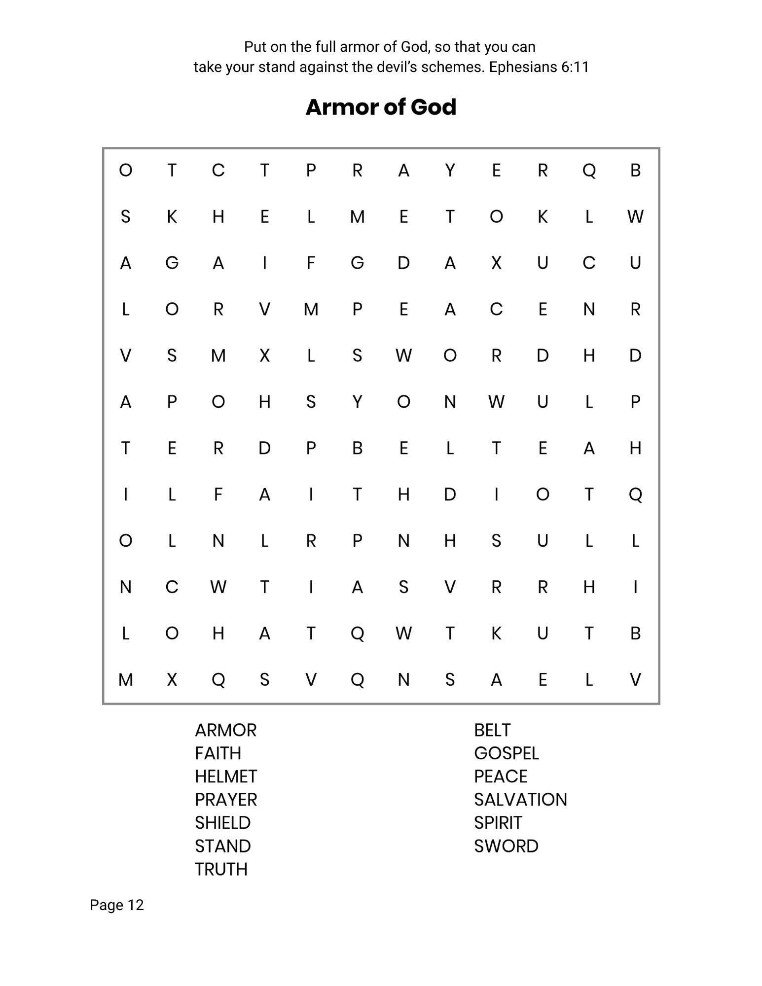 20 Bible Verse Word Search for Kids by Job Knight - Etsy