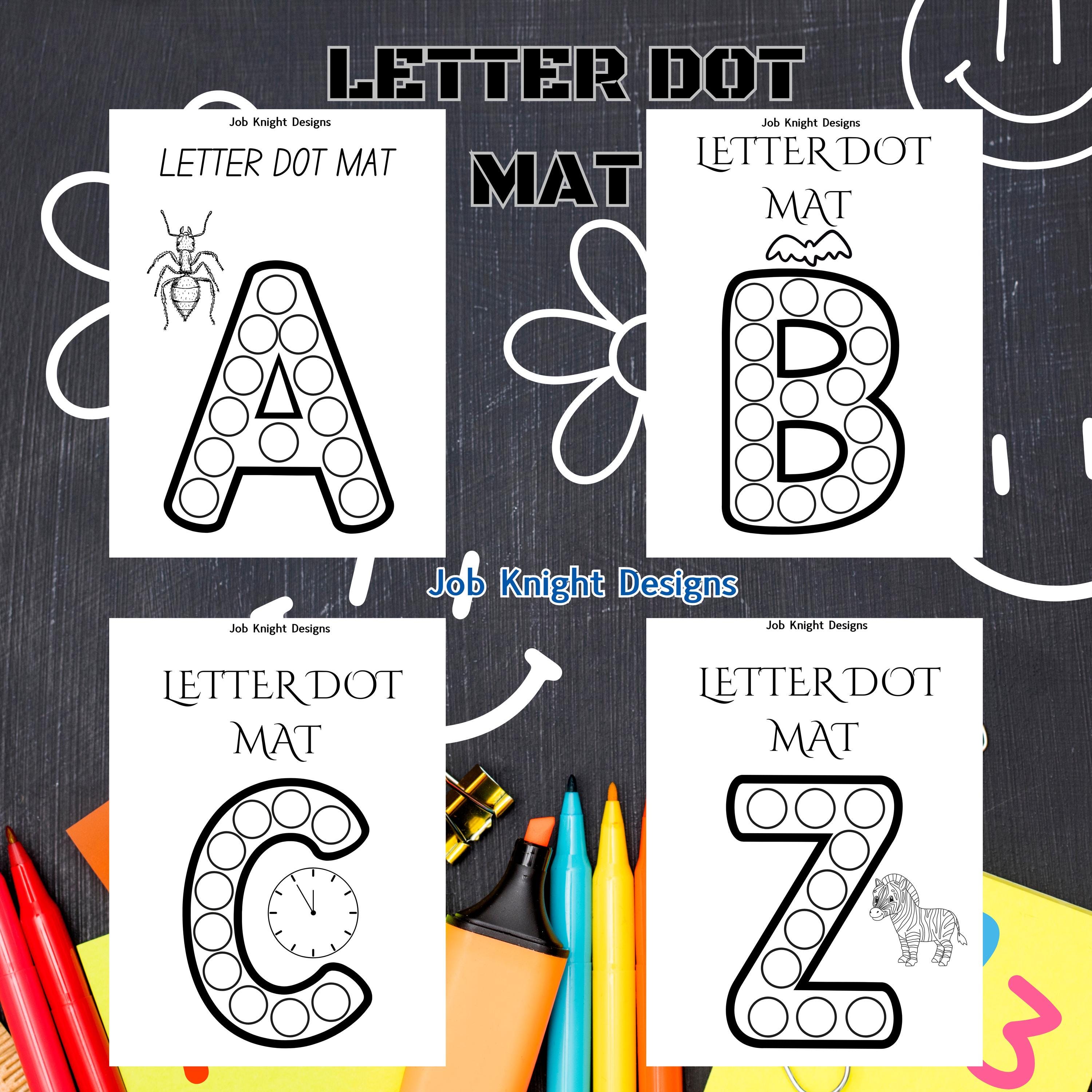 Digital Dot Mat Alphabet Coloring Book | Printable Capital Letter ...