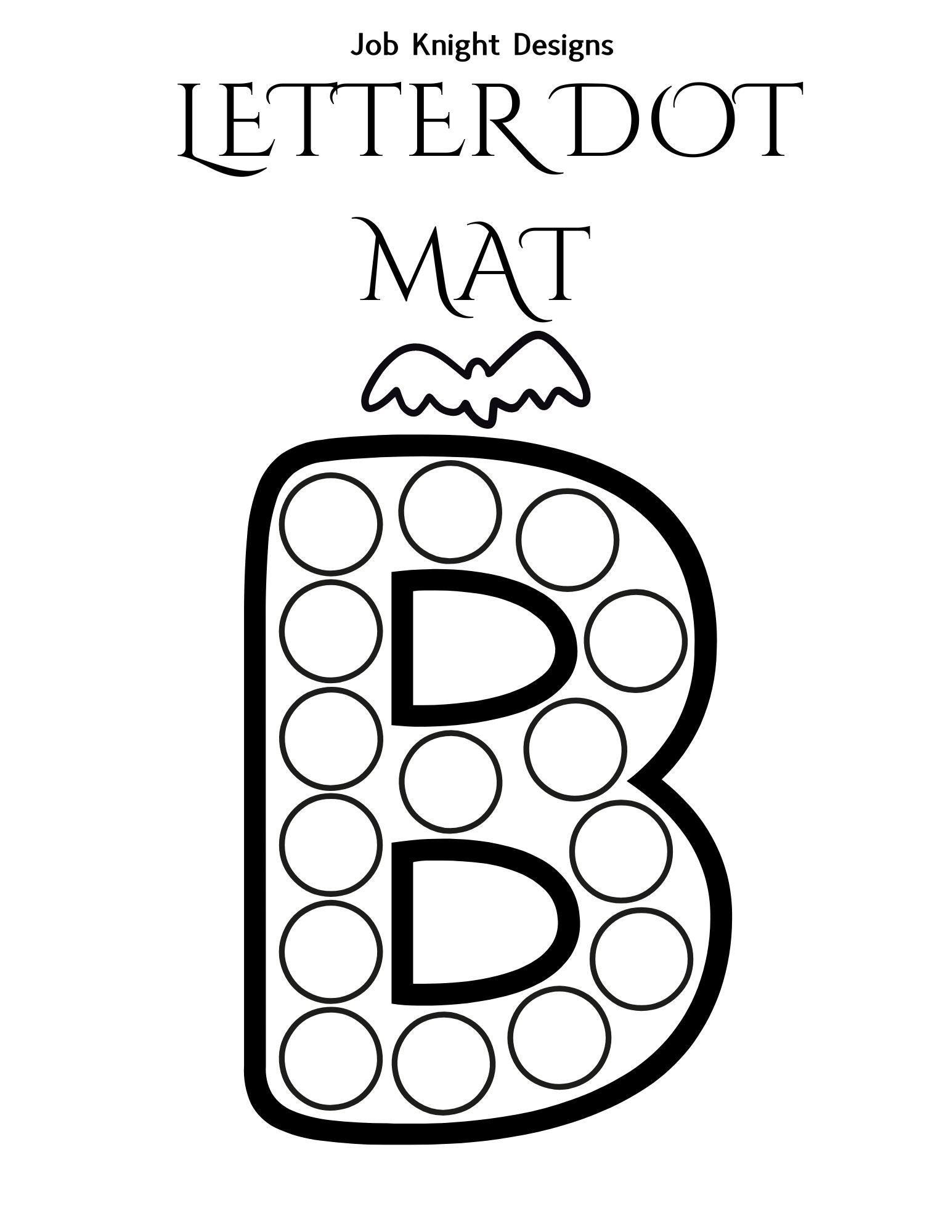 Digital Dot Mat Alphabet Coloring Book | Printable Capital Letter ...