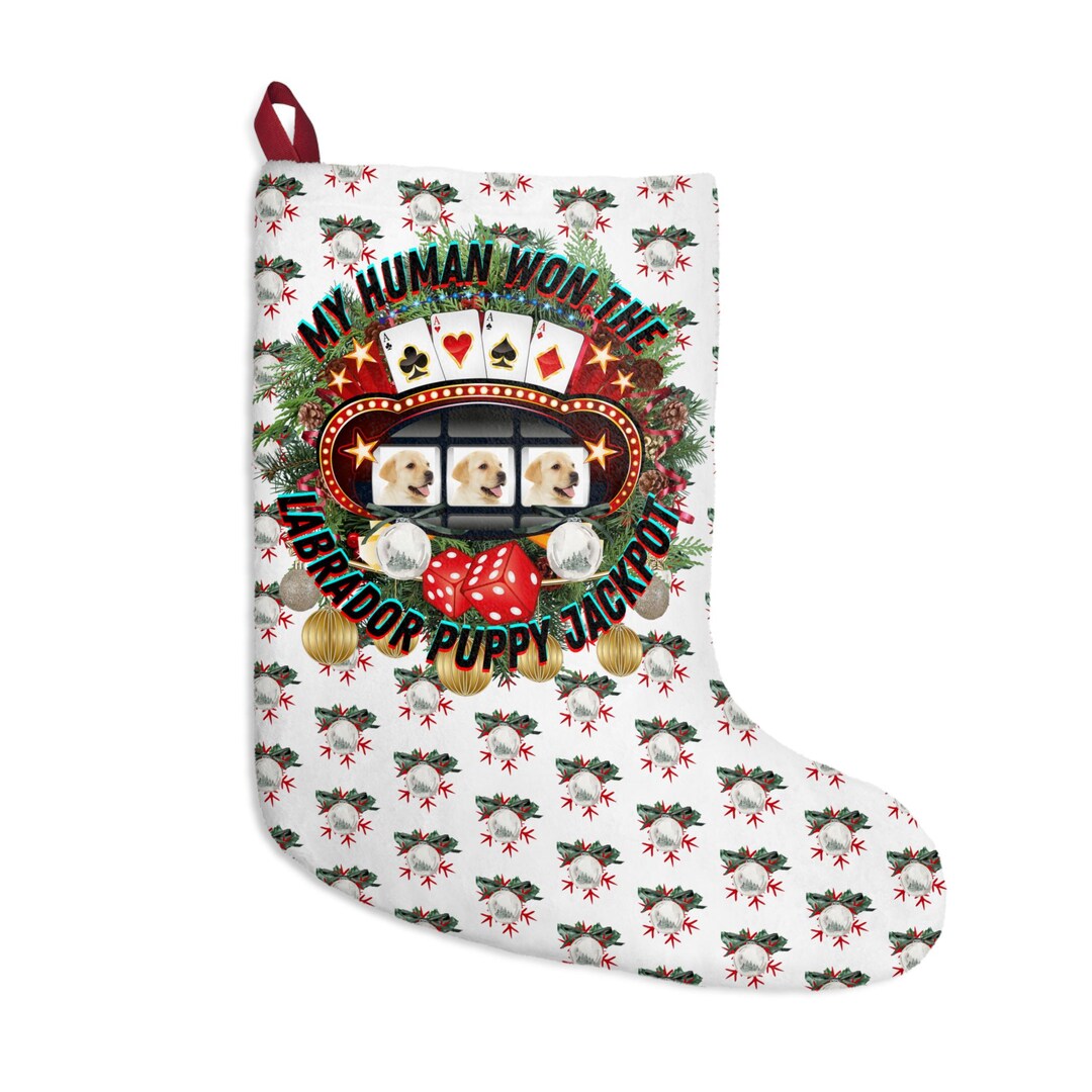 Labrador Puppy Christmas Stocking, My Human Won the Labrador Puppy ...
