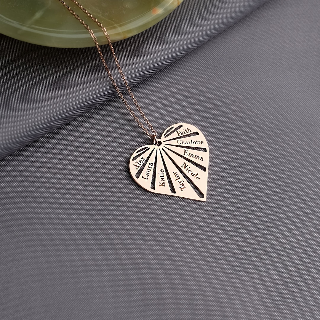 Multiple Name Necklace,family Name Necklace,personalised,children Name ...