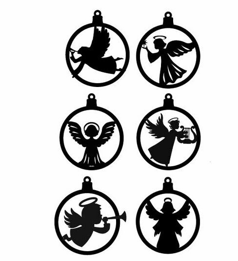 Angel Christmas Ornament SVG & PNG - Etsy