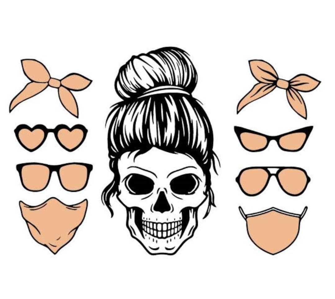 Messy Bun Free SVG Mom Life Cut Files - Etsy