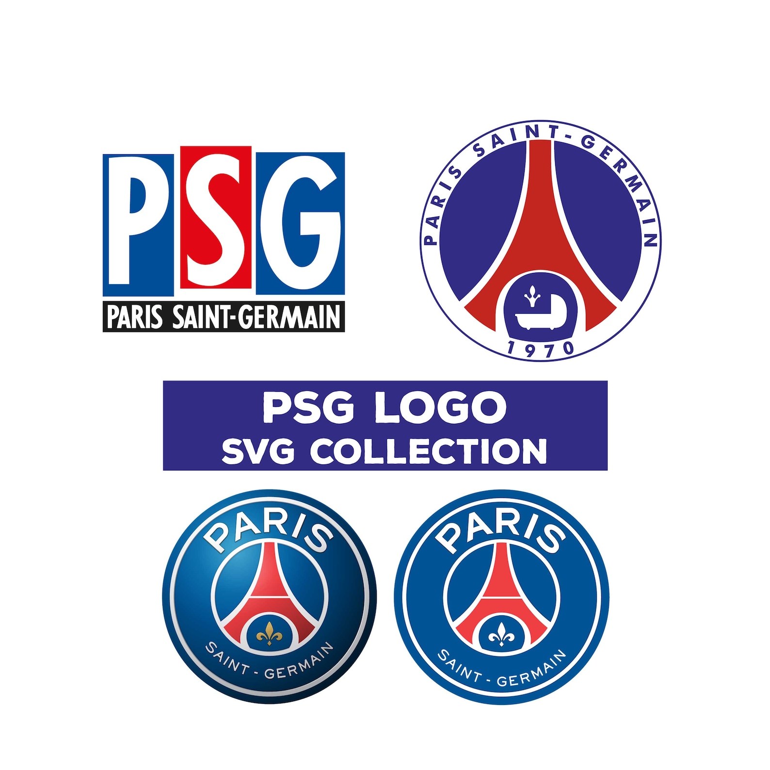 PSG Bundle logo collection SVG cricut , Silhouette, Laser Cutter - Etsy ...
