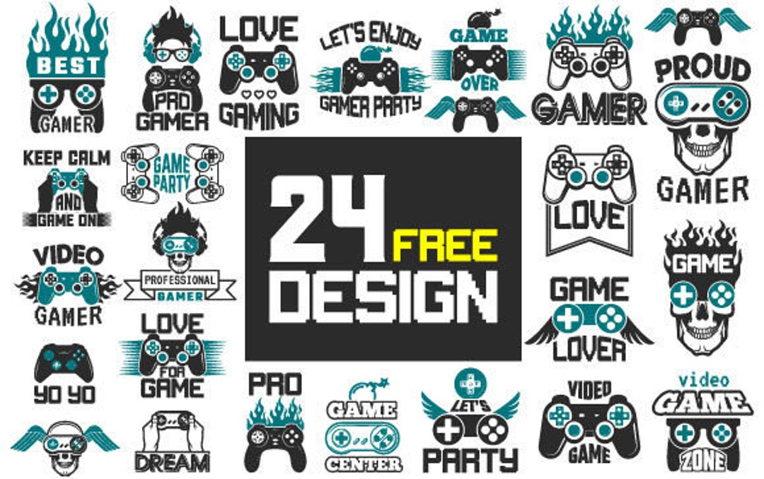 24 Designs Gaming Gamer Svg, Gamer Svg Bundle, Gaming Svg Bundle, Funny ...