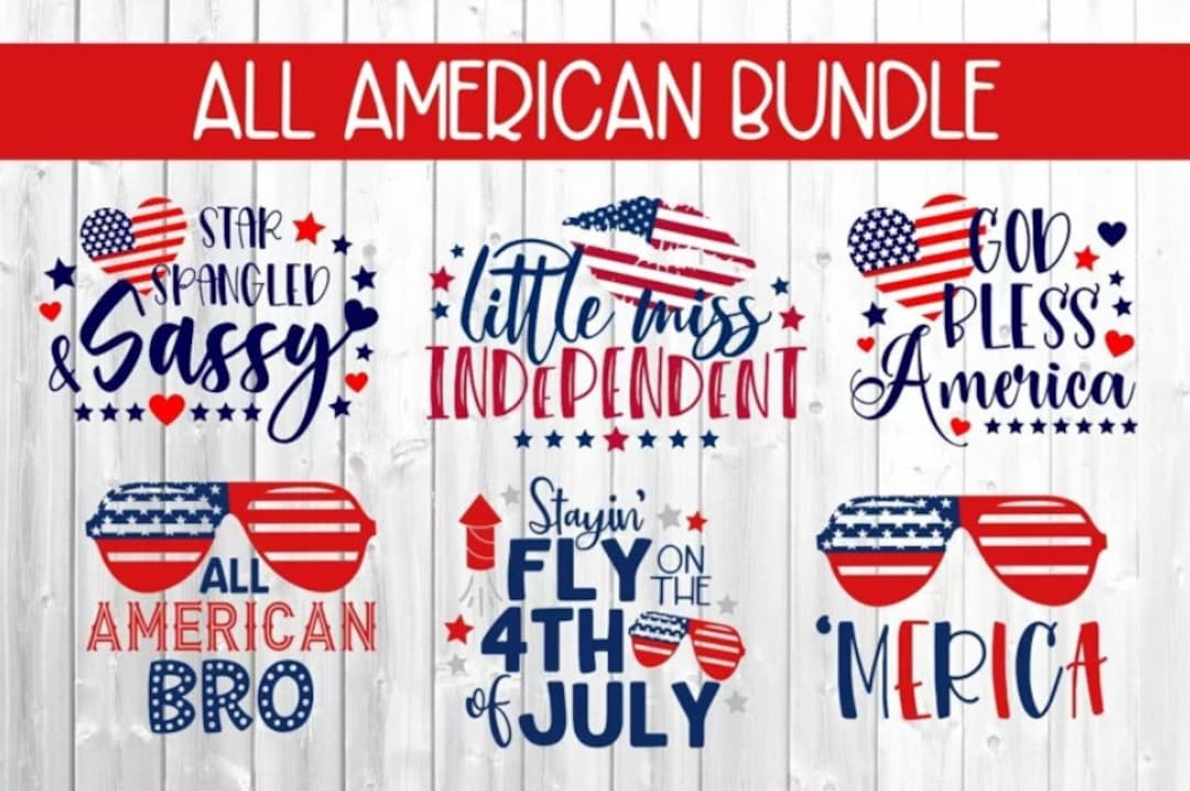All American Patriotic Bundle DXF SVG PNG - Etsy