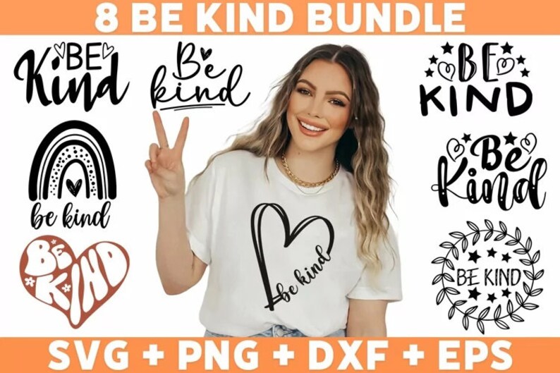 Be Kind SVG Bundle Be Kind PNG Be Kind Coffee Mug & Tshirt - Etsy
