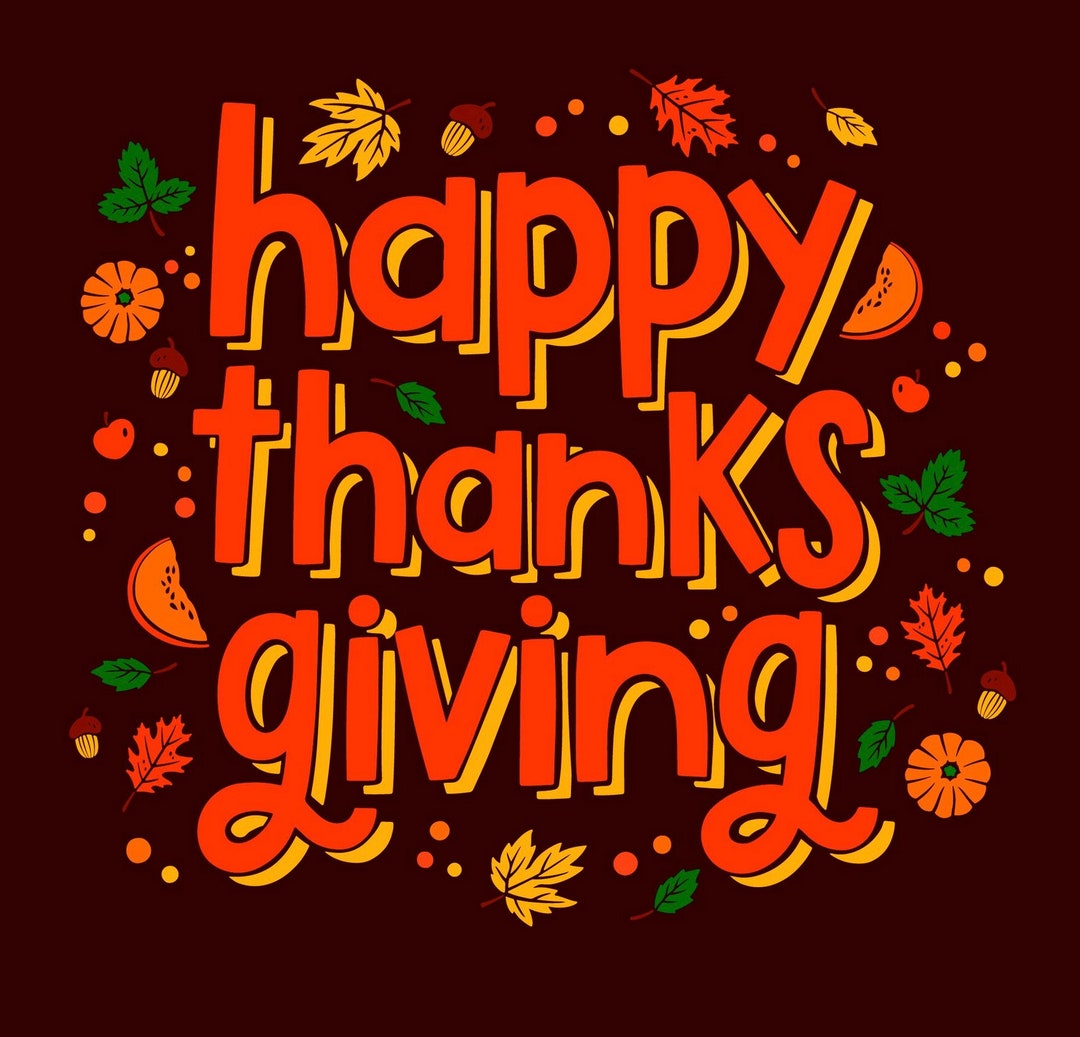 Happy Thanksgiving Subway Art SVG PNG Cut File - Etsy