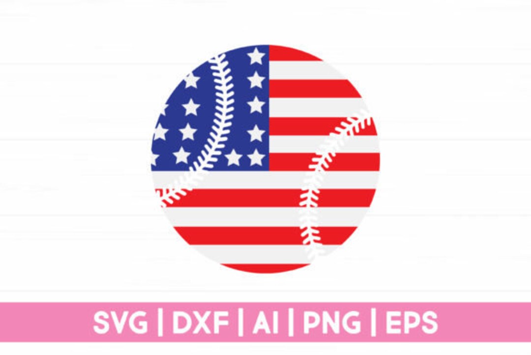 Baseball USA Flag SVG - Etsy