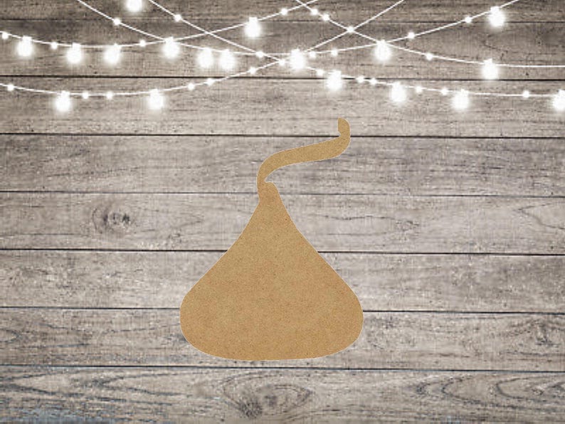 Unfinished Wood Hershey Kiss Shape / Valentine's Day Craft - Various ...