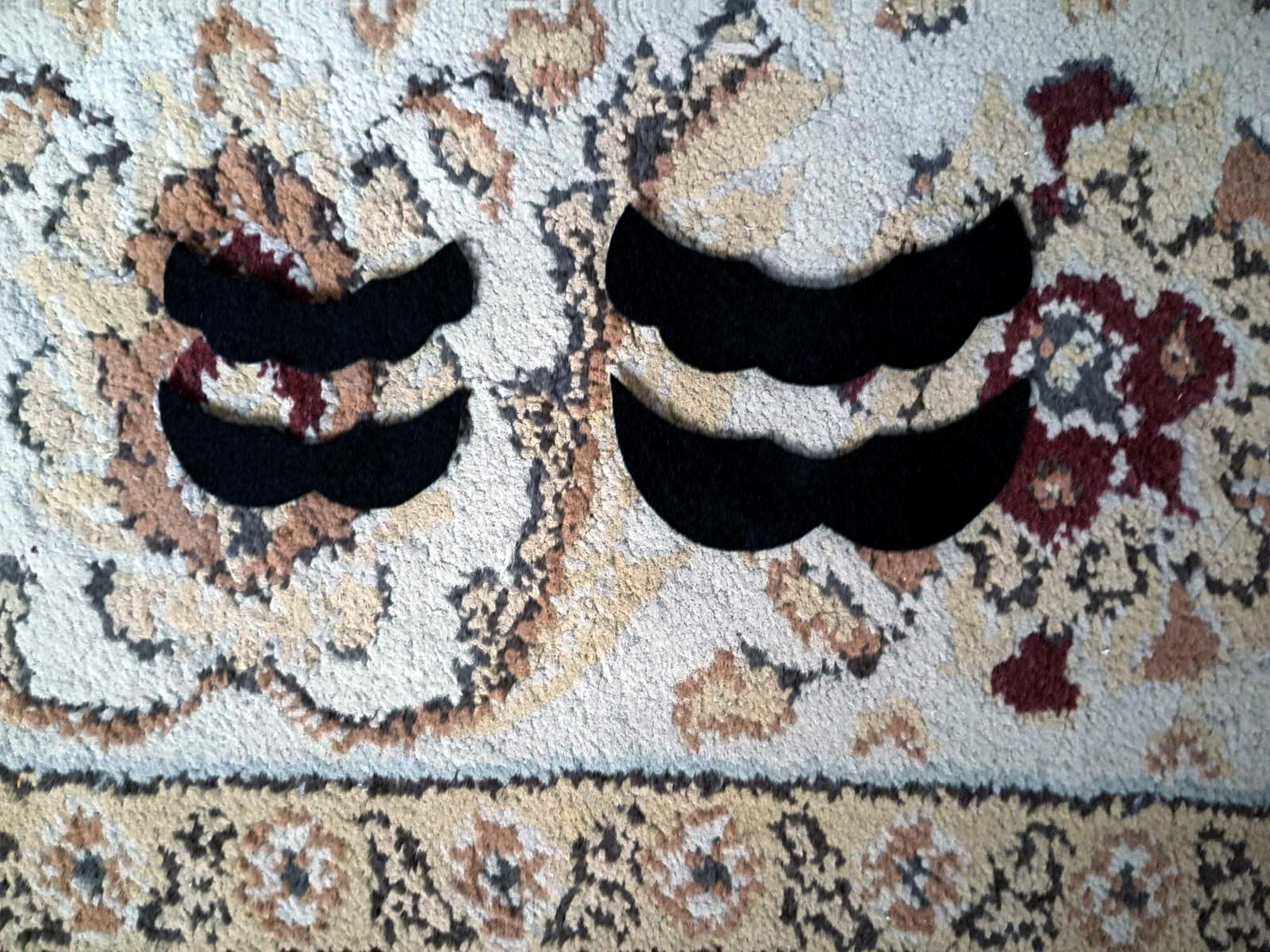 Mario & Luigi Inspired Mustache Combo Package, Black Adhesive Felt ...