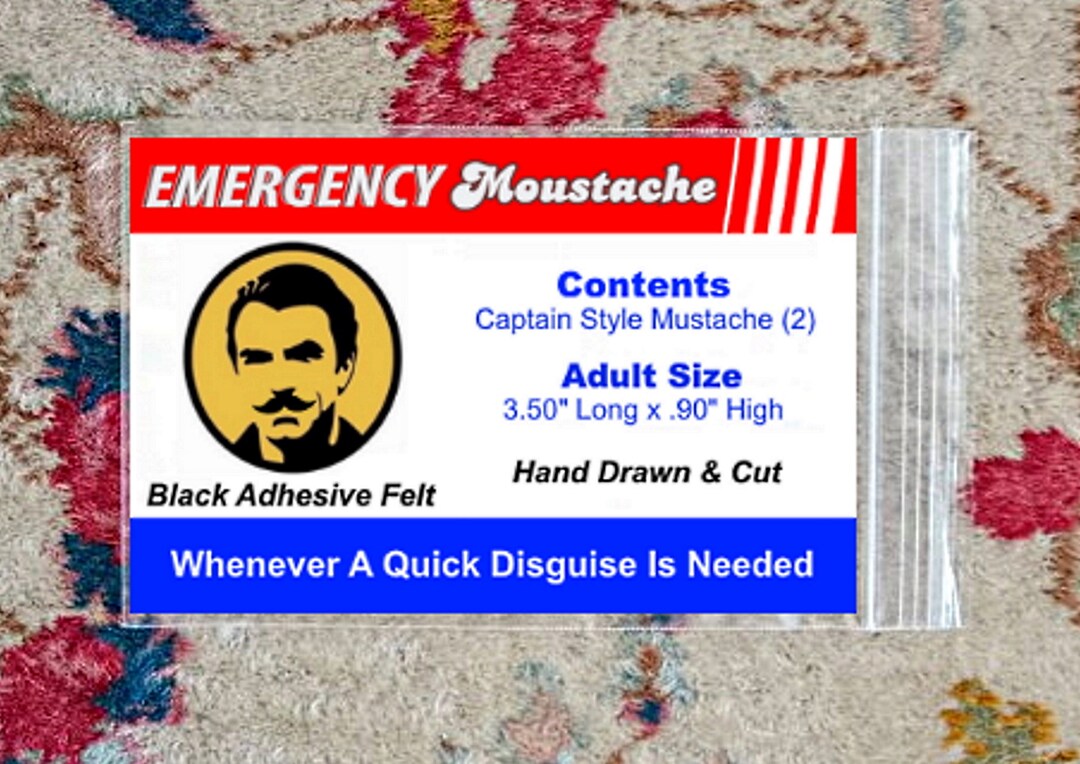Captain Style Fake Emergency Mustache - Etsy