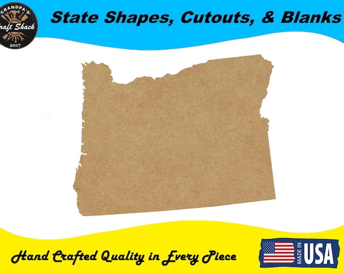 Oregon State Unfinished Wooden State Craft Decorable Shape, Any State ...