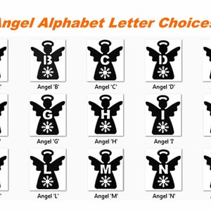 Unfinished Wooden Angel Alphabet Ornament Cutouts - Holiday Crafts ...