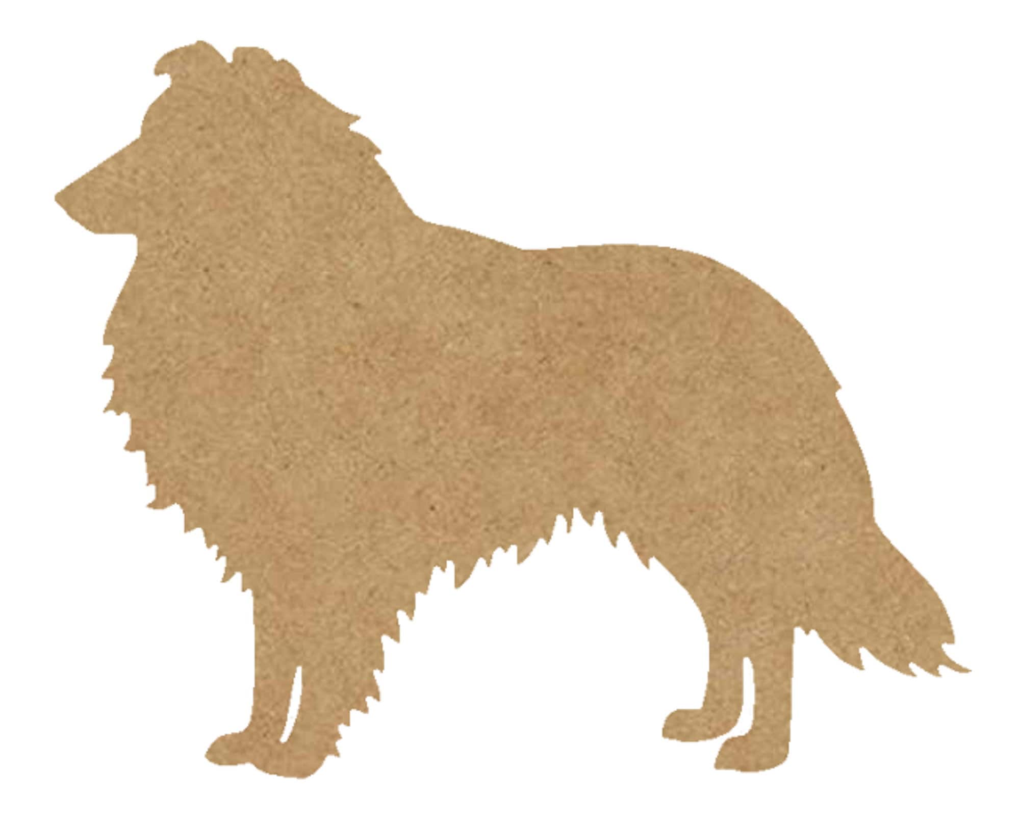 Collie Dog Cutout (various Sizes), Unfinished Wood Shapes, Wooden Dog ...