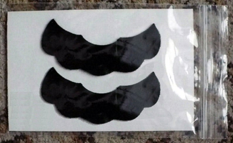 Mario & Luigi Character Inspired Mustache Set, Black Adhesive Felt ...