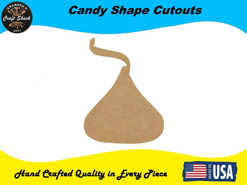 Unfinished Wood Hershey Kiss Shape: Valentine's Day Craft Cutout - Etsy