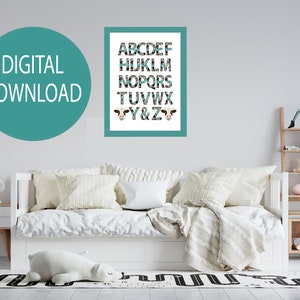 Printable Abc's Country Style | Kids Abc Printout | Abc's Download Wall ...