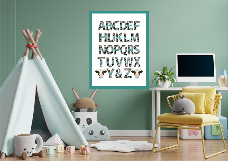 Printable Abc's Country Style | Kids Abc Printout | Abc's Download Wall ...