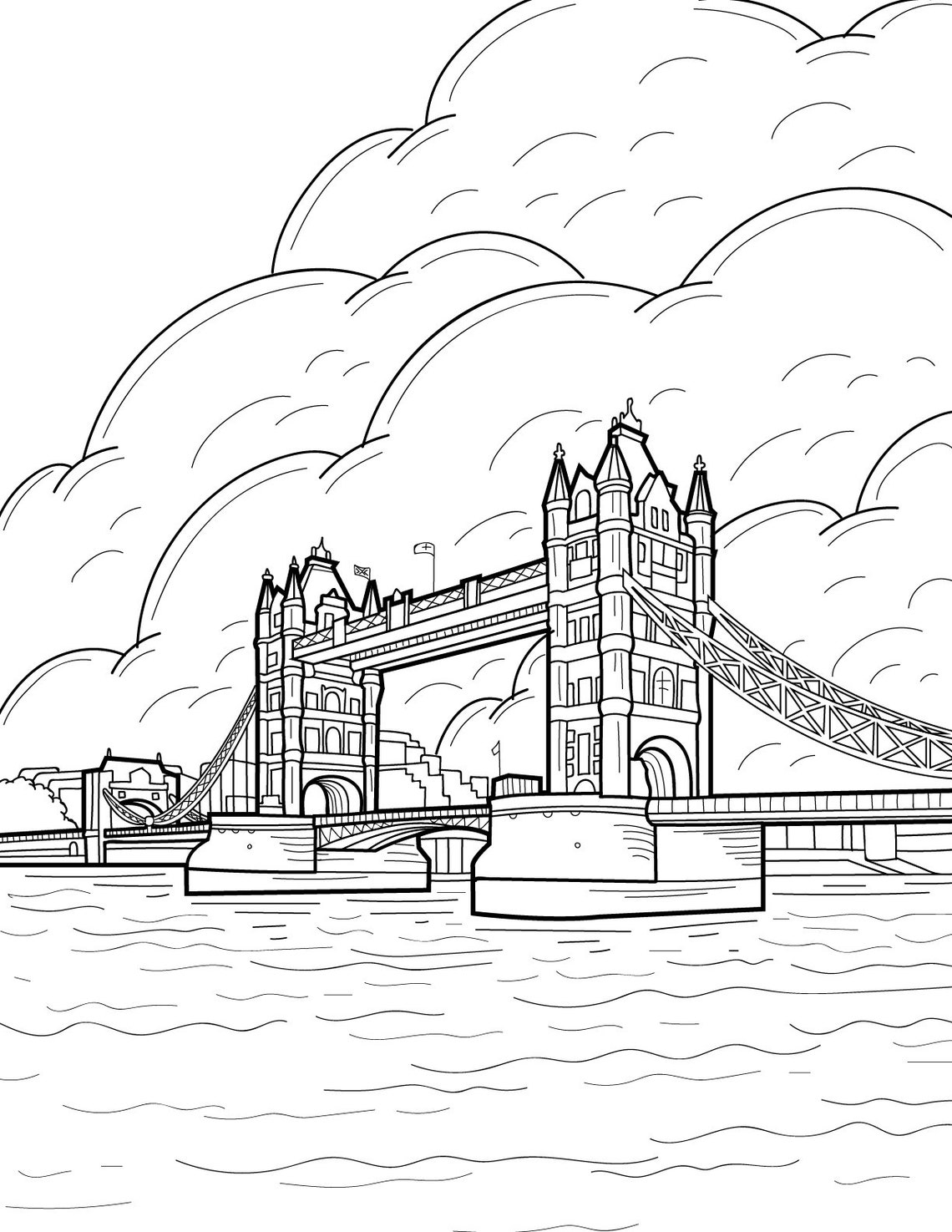 Travel Digital Coloring Page/ Adult Coloring/ World Destinations ...